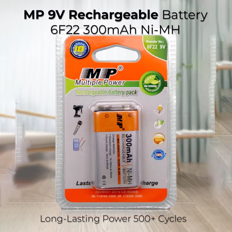 9V Rechargeable Battery
